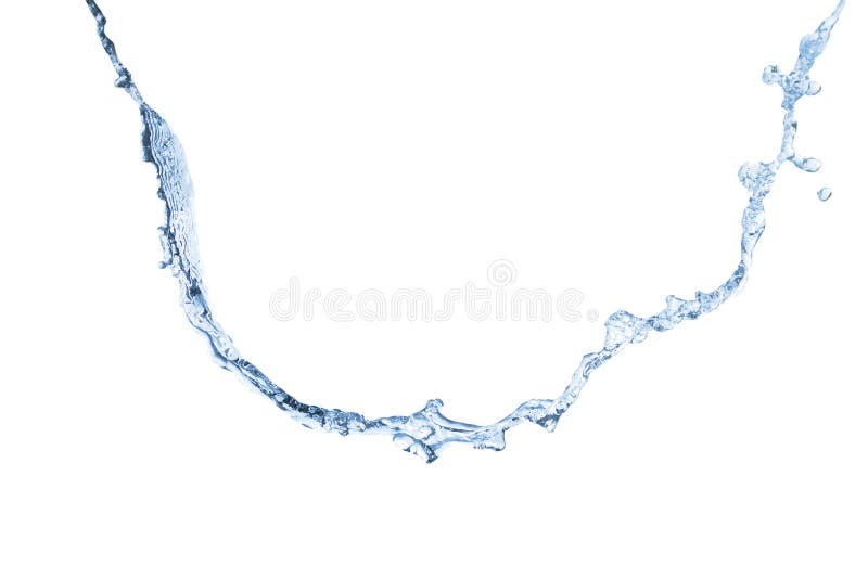 Water Splash Isolated on White Background. Clear Water Concept Stock ...