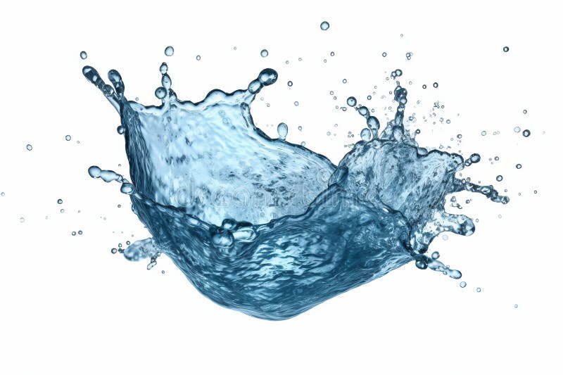 Water Splash Isolated on White Background with Clipping Path. 3d ...
