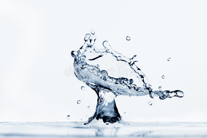 Water Splash Isolated on White Background Stock Image - Image of bubble ...