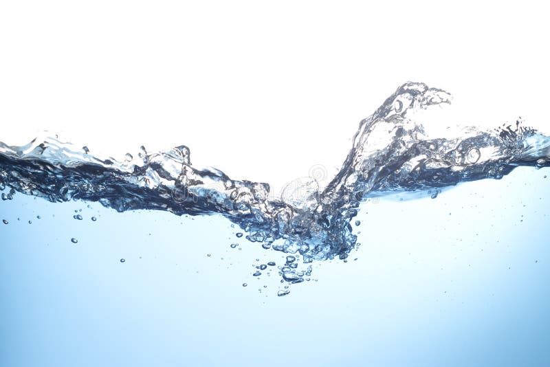 Water Splash Isolated on White Background. Pure Water Stock Photo ...