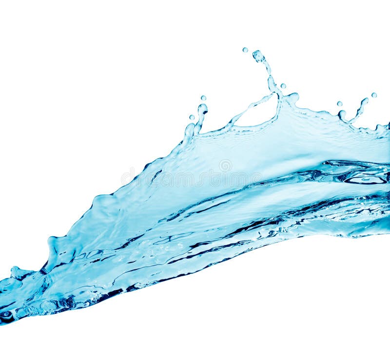 Water Splash Isolated On White With Clipping Path Stock Image - Image ...