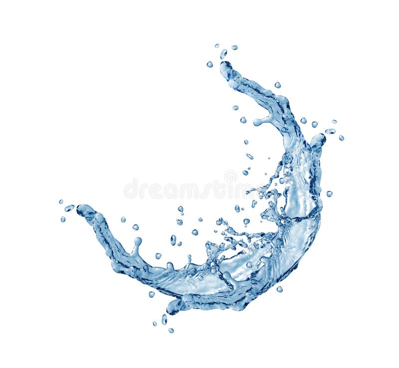 Water Splash Isolated on White with Clipping Path Stock Image - Image ...