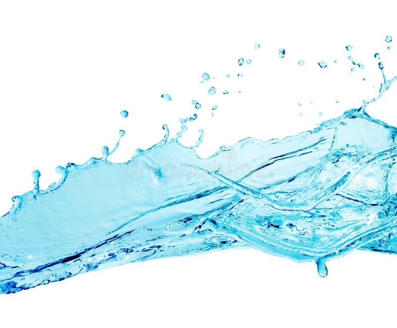 Water Splash Isolated on White with Clipping Path Stock Image - Image ...