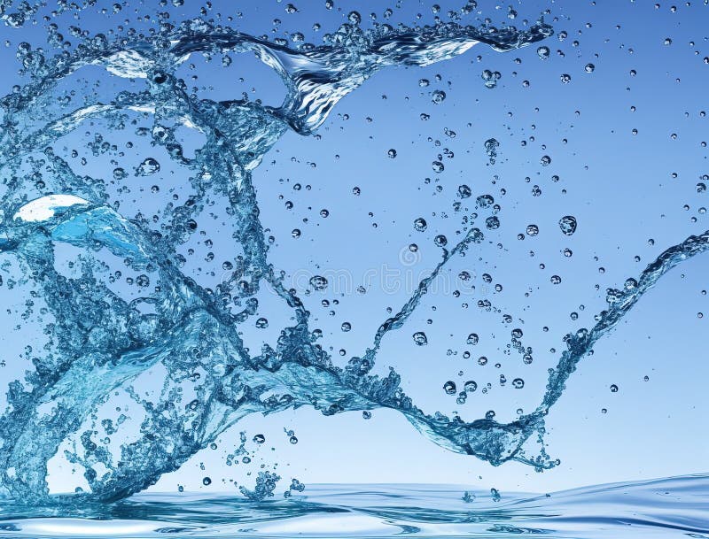 Water Splash Isolated on White Stock Illustration - Illustration of ...