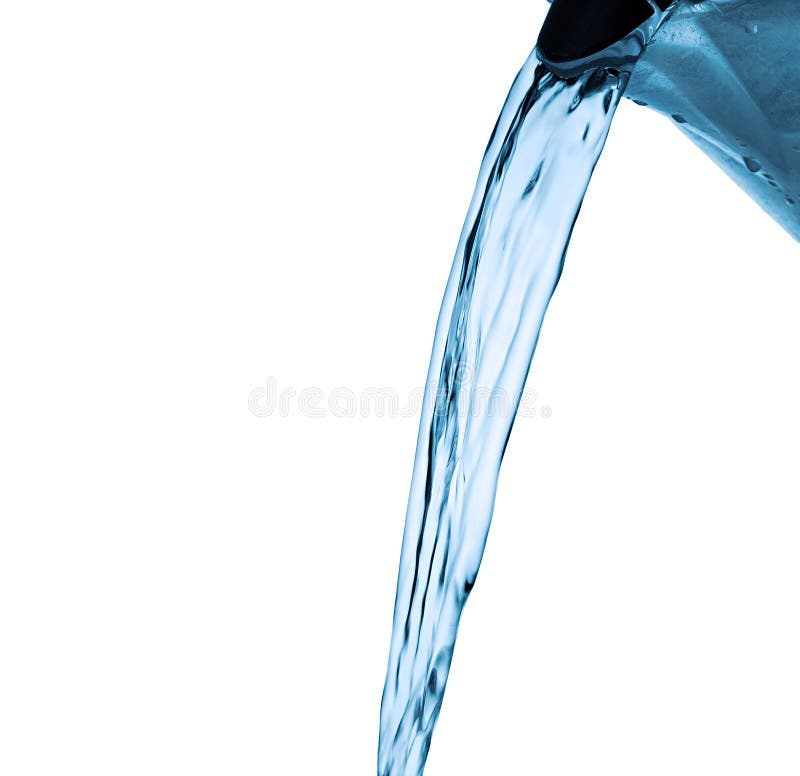 Water Splash, Jet Isolated on the White Stock Image - Image of cold ...