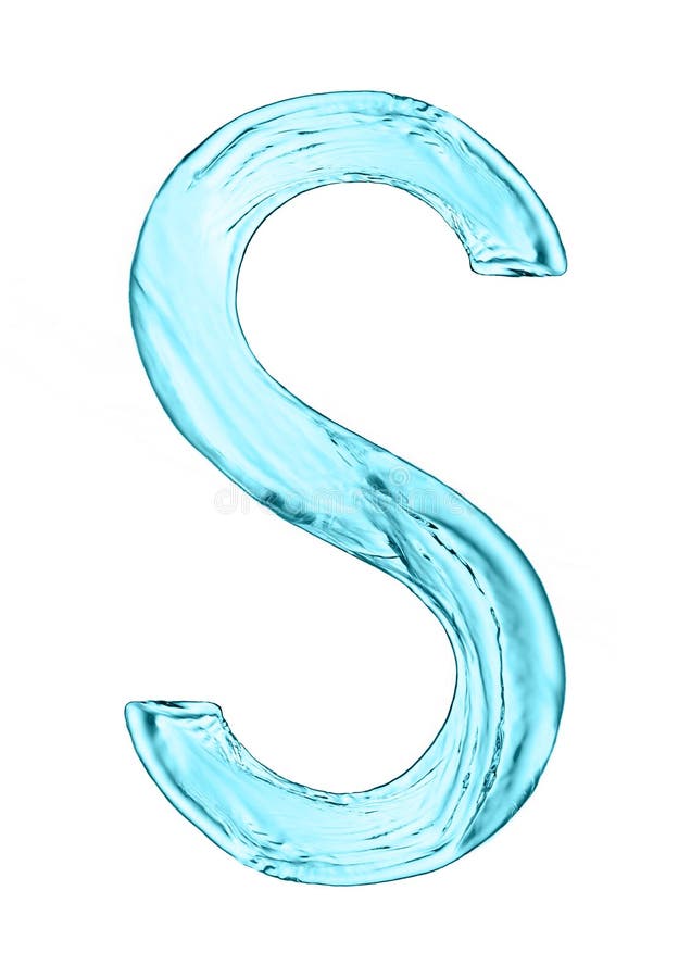 Water Splash Letter S with Light Blue Color Stock Illustration ...