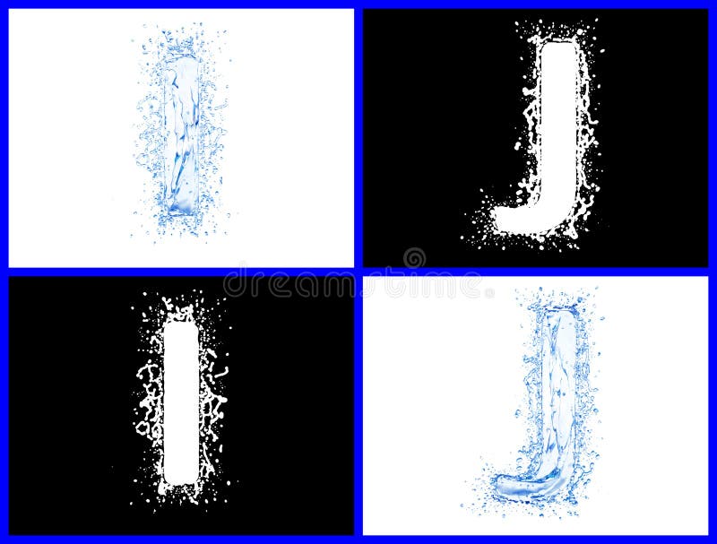 Water Splash Lettes.Upper Case Stock Illustration - Illustration of ...