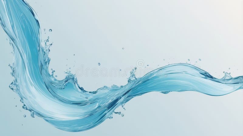 Water Splash with a Light Blue Background Stock Illustration ...