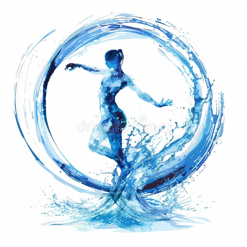 Water splash logo stock illustration. Illustration of human - 325758637