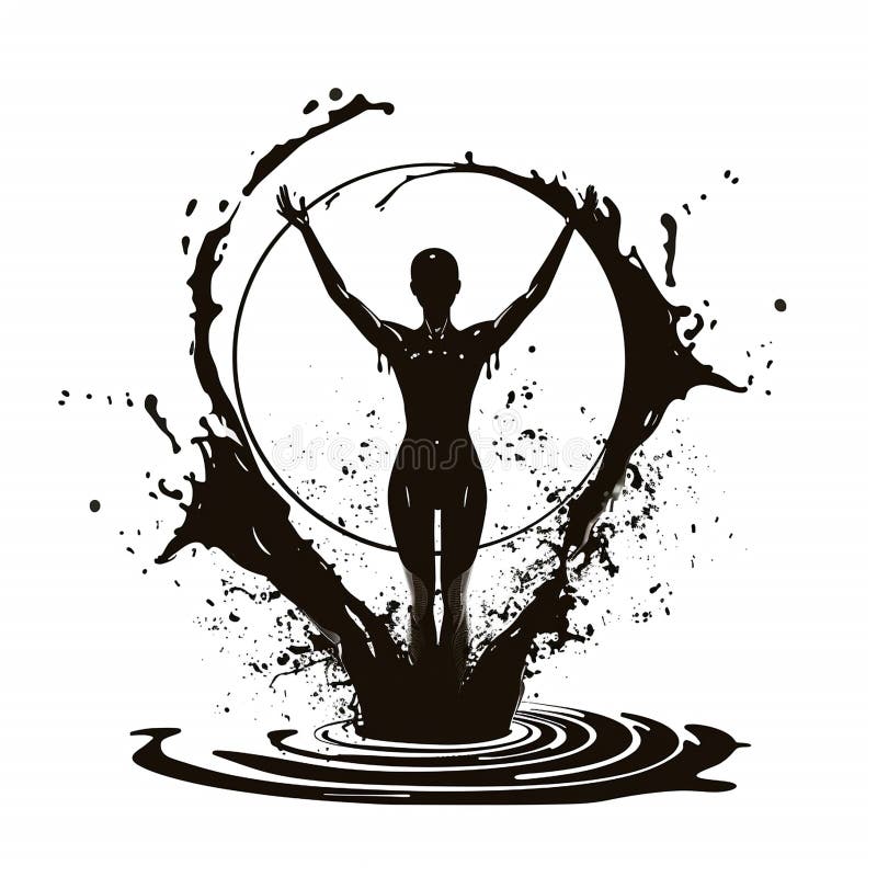 Water splash logo stock illustration. Illustration of stylized - 325758697