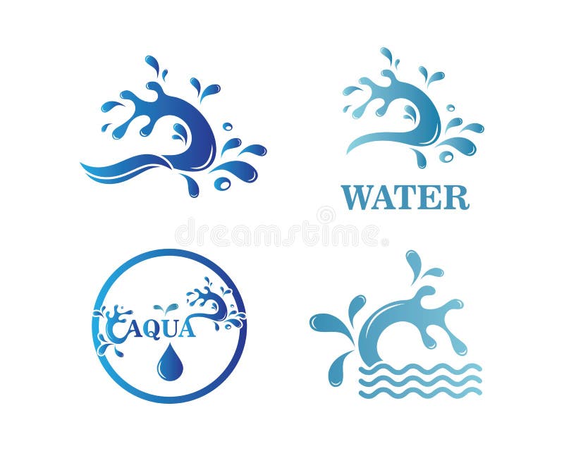 Water Splash Logo Icon Illustration Design Stock Vector - Illustration ...