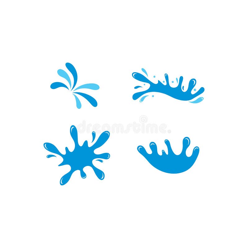 Water Splash Logo Vector Icon Illustration Stock Vector - Illustration ...