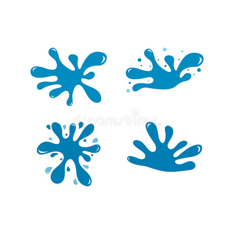 Water Splash Logo Vector Icon Illustration Stock Vector - Illustration ...