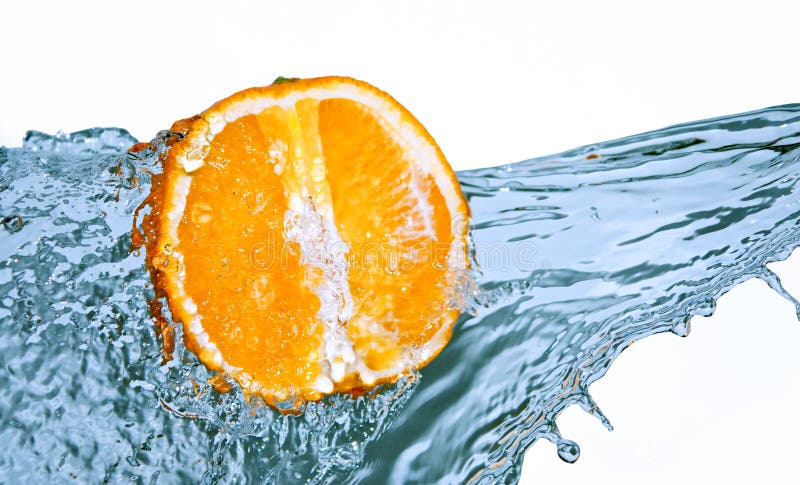 Water splash on orange stock image. Image of rippled, liquid - 7855247