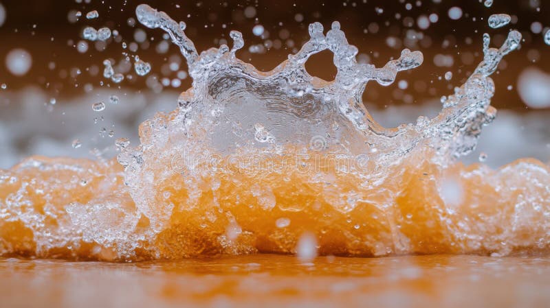 Water Splash with Orange and White Hues Stock Image - Image of contrast ...