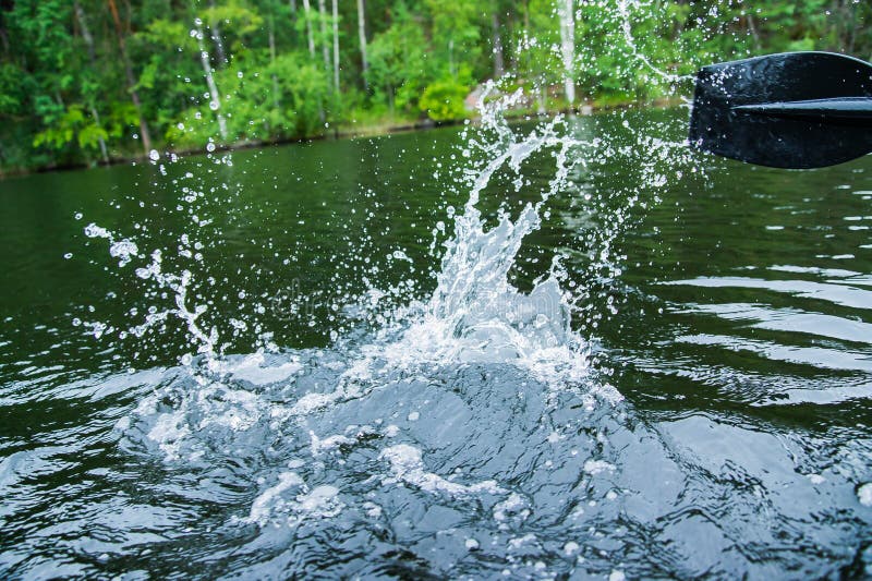 Water Splash from the Paddle of a Boat Stock Photo - Image of paddle ...