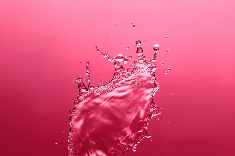 Water Splash on Pink Background with Copy Space for Text or Image ...