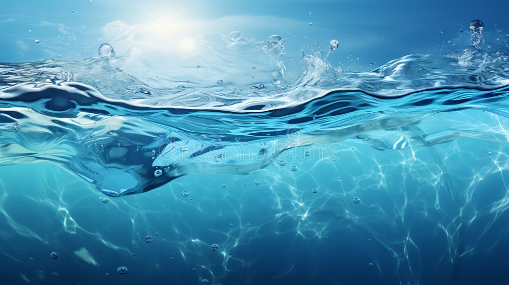 Water splash in the pool stock illustration. Illustration of flow ...