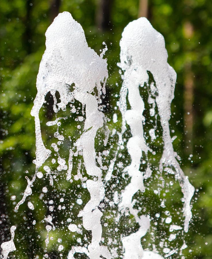 Water Splash in the Public Park, Close-up of a Spray Stock Image ...