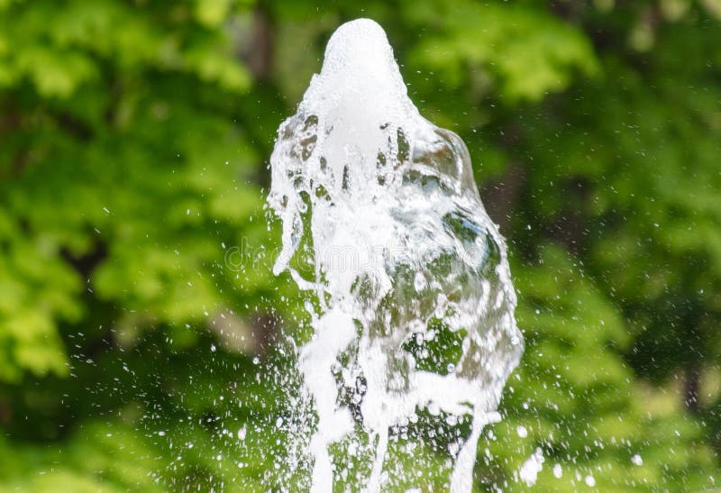 Water Splash in the Public Park, Close-up of a Spray Stock Photo ...