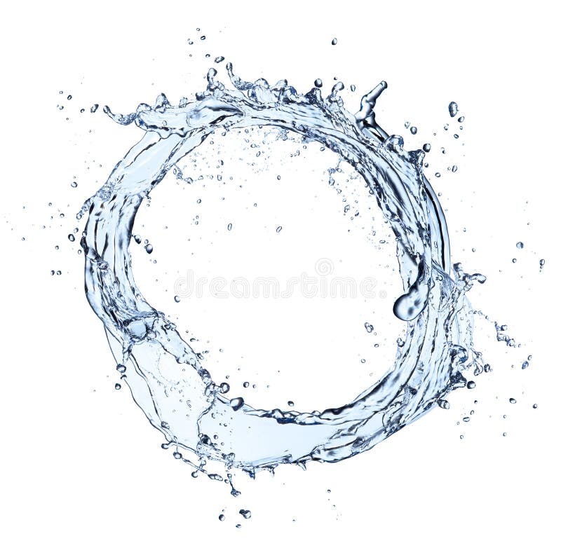 Water Splash Ring on White Background Stock Image - Image of flow ...