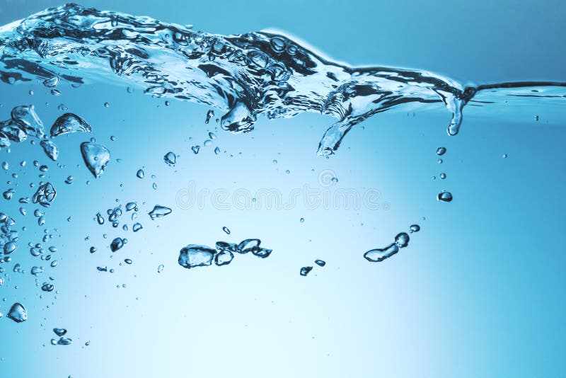Water Splash with Ripple and Bubble Stock Photo - Image of flowing ...