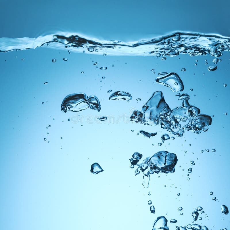Water Splash with Ripple and Bubble Stock Photo - Image of bubble ...