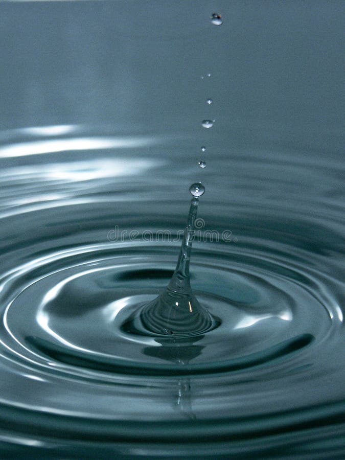 Water Splash - Ripples, Spike and Droplets in Air Stock Photo - Image ...