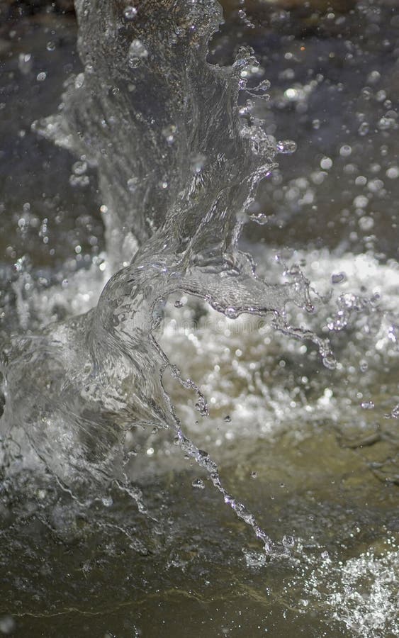 Water Splash in a River. Round Shape Stock Image - Image of droplets ...