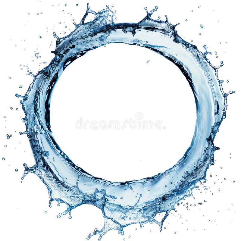 Water Splash Round Circle Top View Isolate Stock Illustration ...