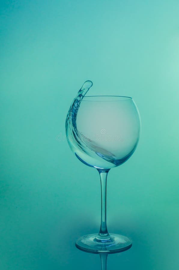 Water Splash in Round Glass Stock Photo - Image of potable, clear: 87619810