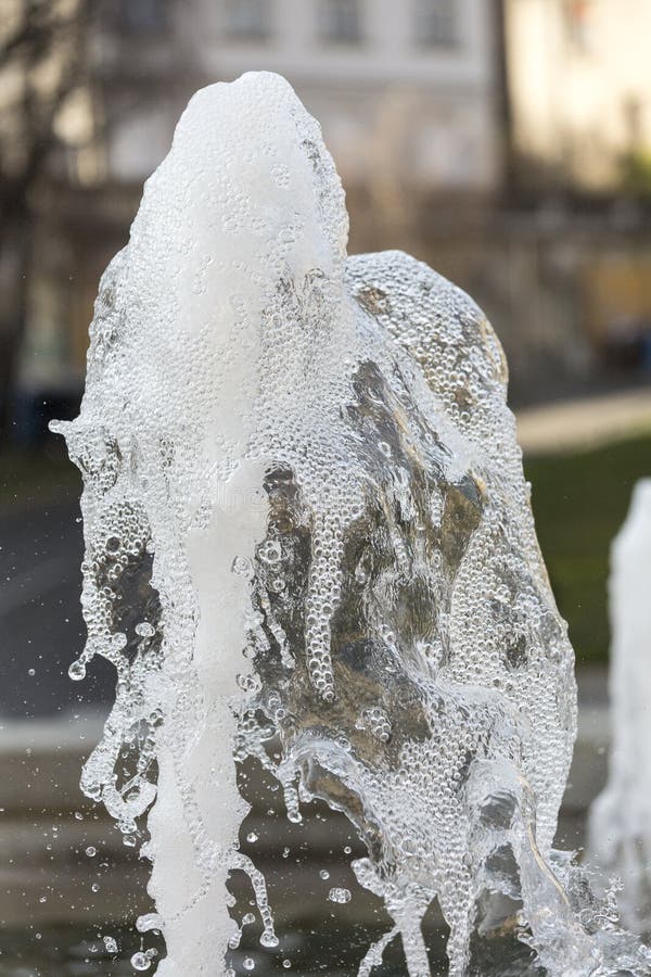 Water Splash Sculpture in Constant Change Stock Image - Image of ...