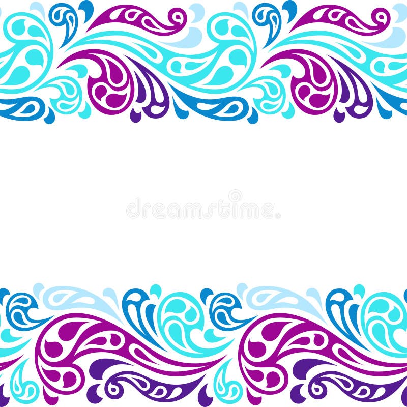 Water Splash Seamless Waves Abstract Pattern Stock Vector ...