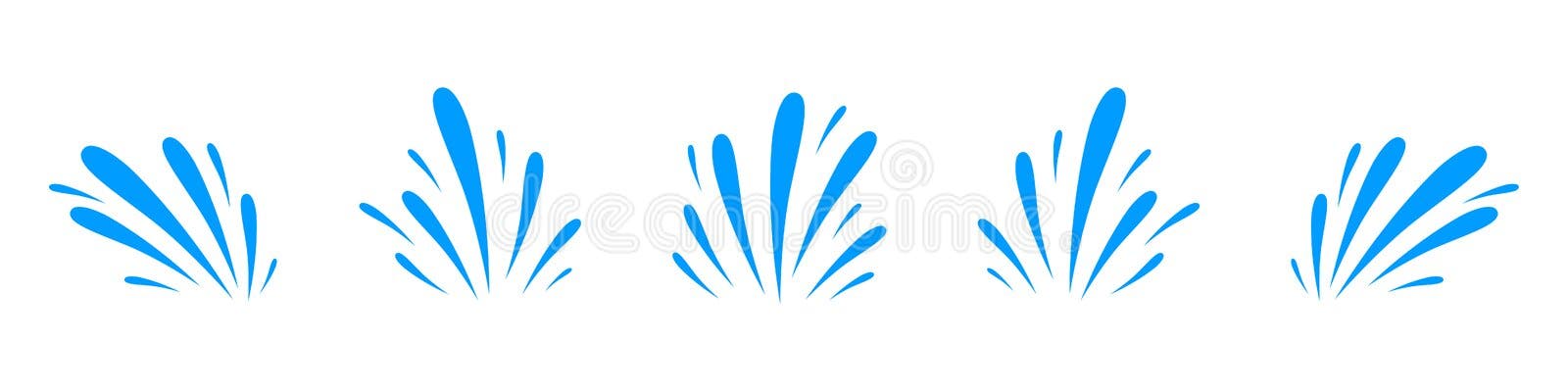 Water Splash Set. Falling Drops of Water. Vector Illustration. Stock ...