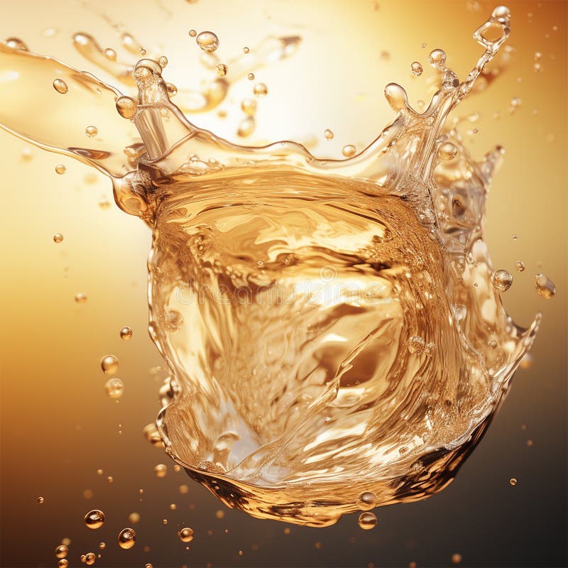 Water Splash Soft Light, Pouring in a Circle, Dynamic Liquids Generated ...