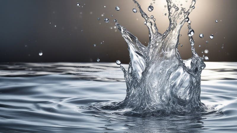 Water Splash in Water Water Splashing from a Water Bottle Stock ...