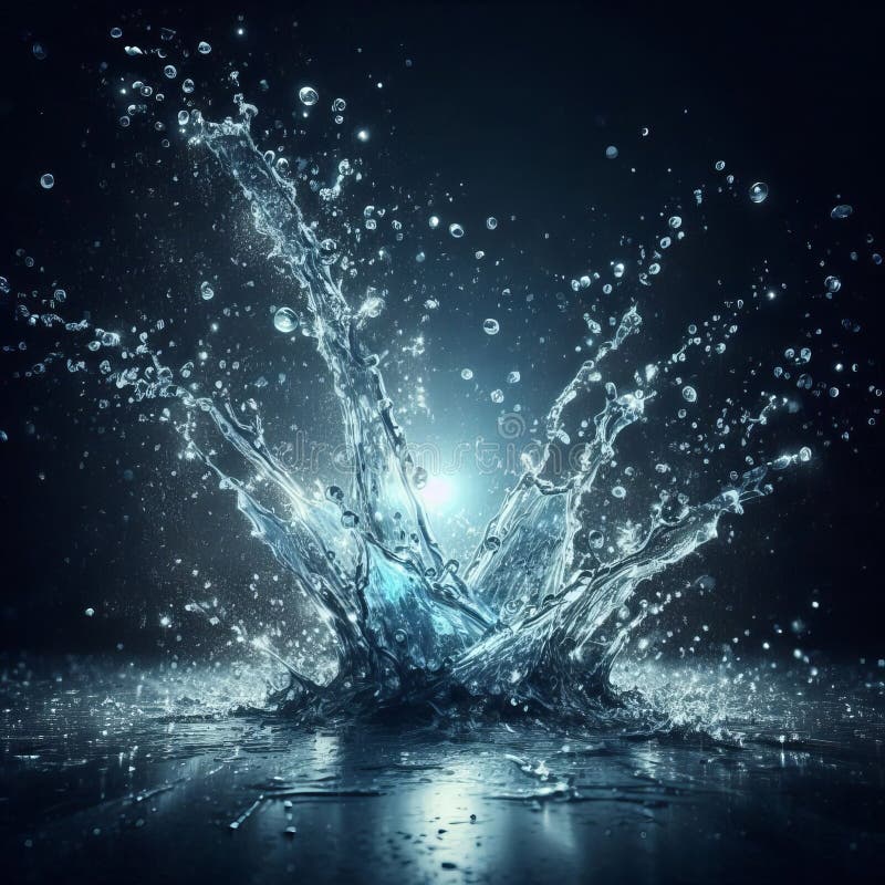 Water Splash Splatter a Splatter that Forms a Sudden Explosive B Stock ...
