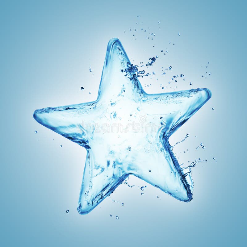 Water splash star stock photo. Image of splashing, icon - 29150480