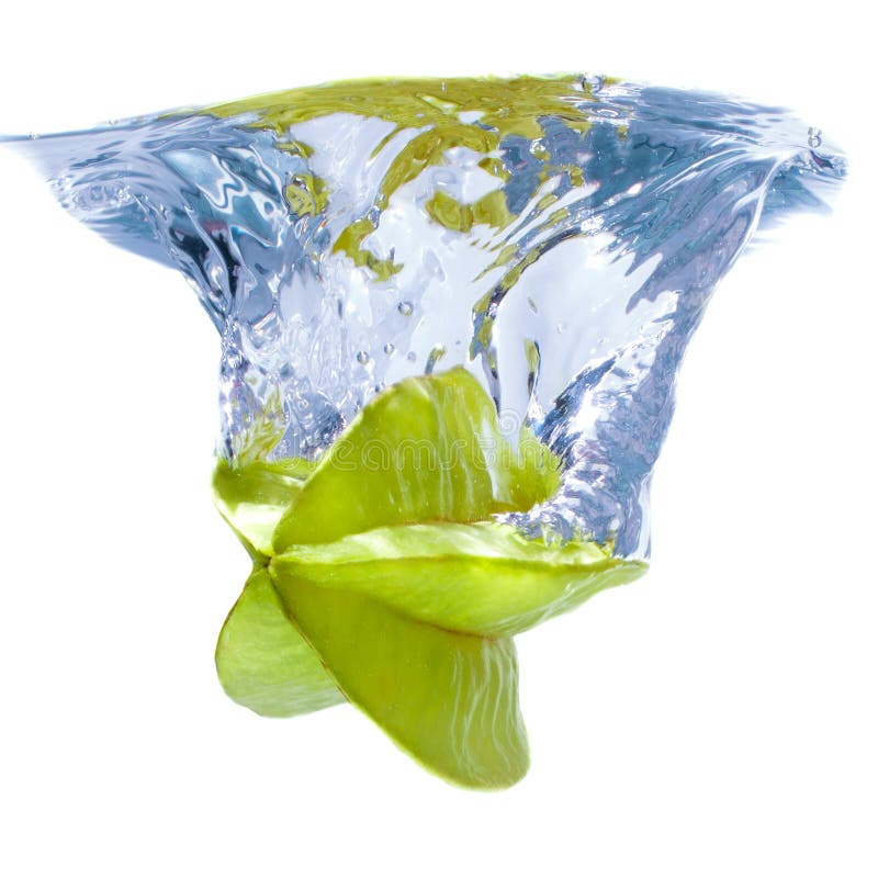 Star from Water Splash Isolated on White Stock Illustration ...