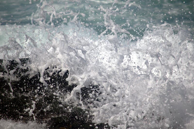 Water Sea Splashing Over Wall Barrier Stock Photo - Image of droplet ...