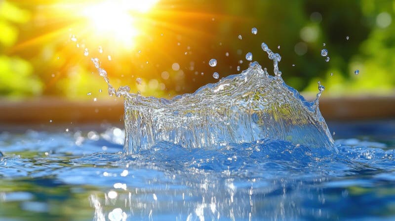 Water Orb Splash stock image. Image of cool, green, graphic - 363925693