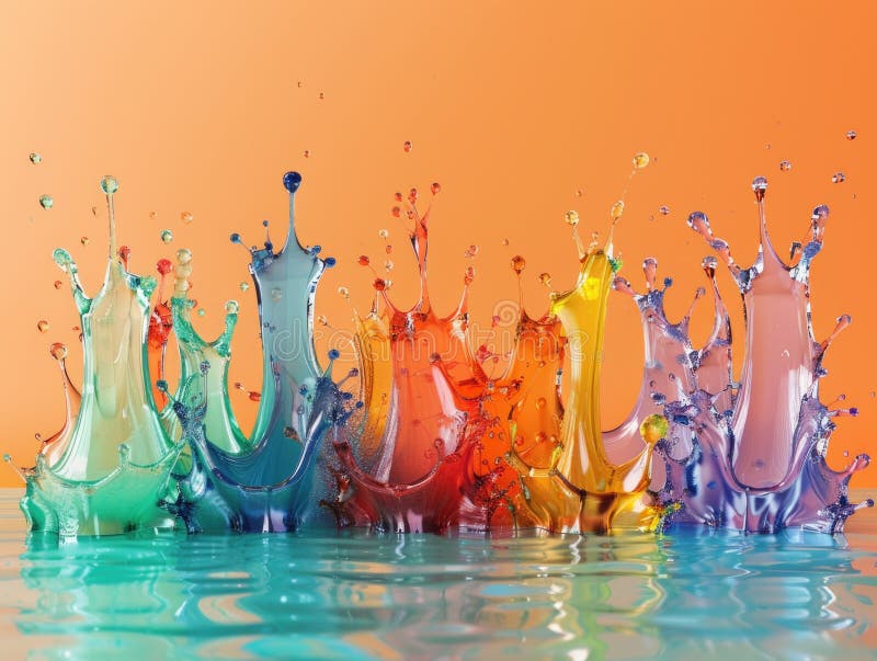 Water splash on surface stock photo. Image of science - 383067282