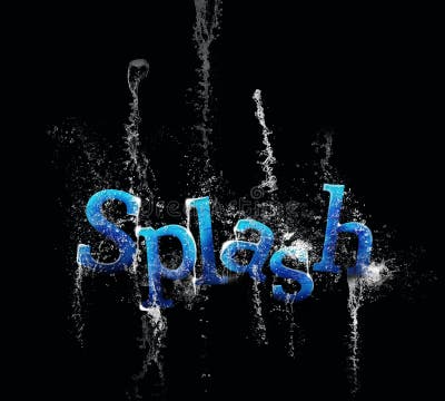 Water splash text stock illustration. Illustration of nature - 16728657