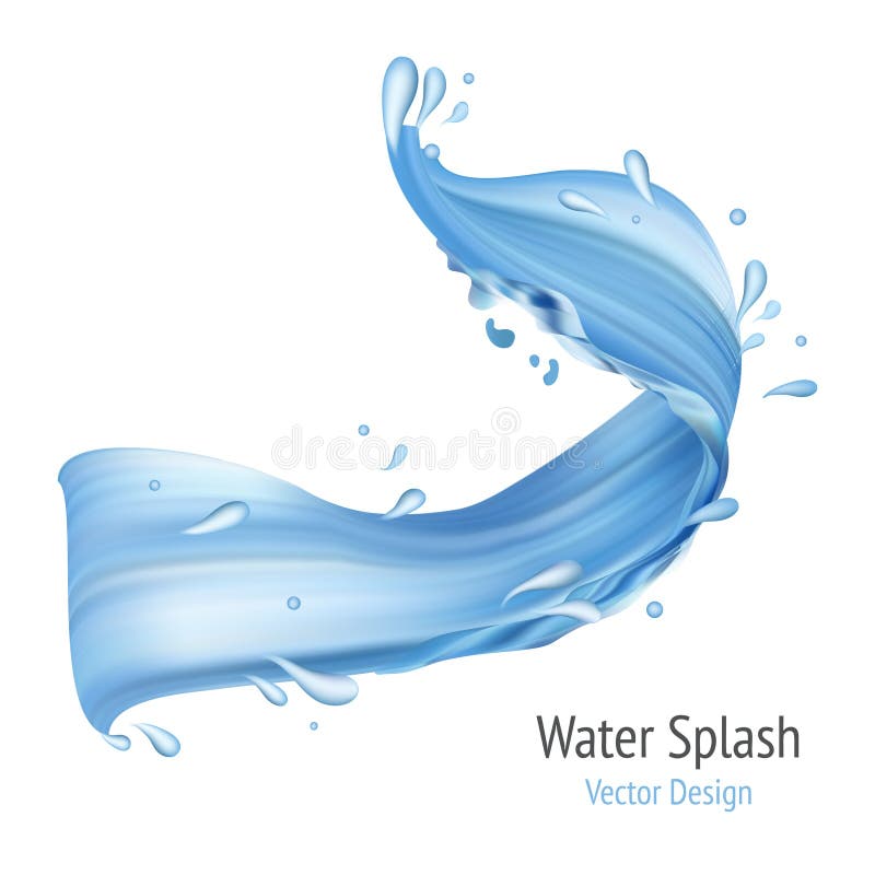 Water Splash Vector. Abstract Realistic Shape. Stock Vector ...