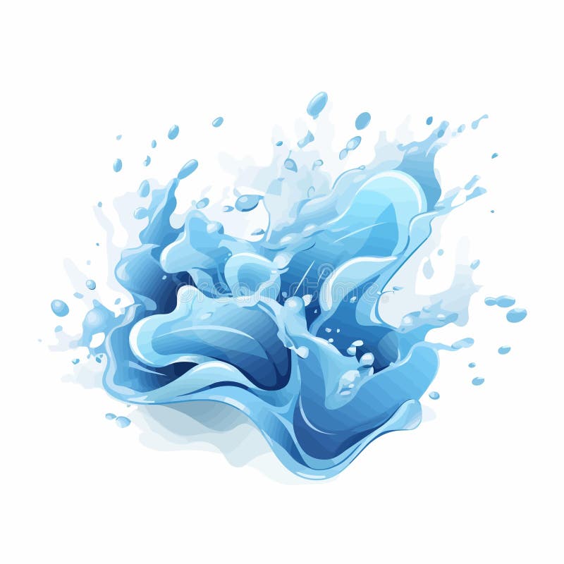 Water Splash Vector Flat Minimalistic Isolated Illustration Stock ...