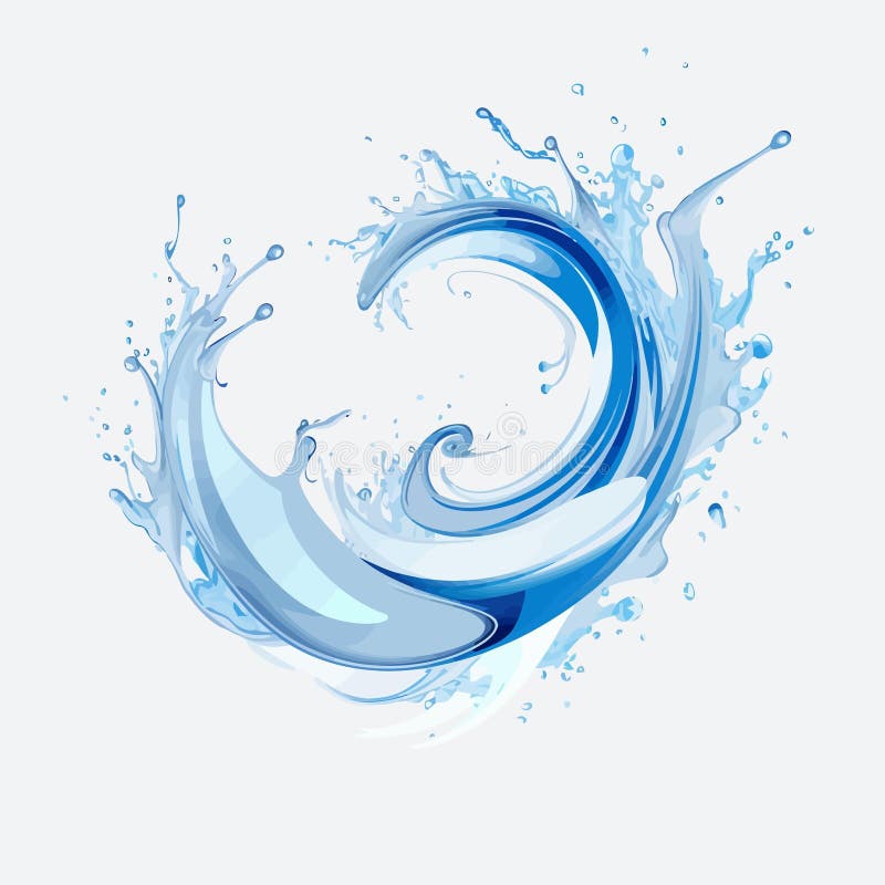 Water Splash Vector Flat Minimalistic Isolated Illustration Stock ...