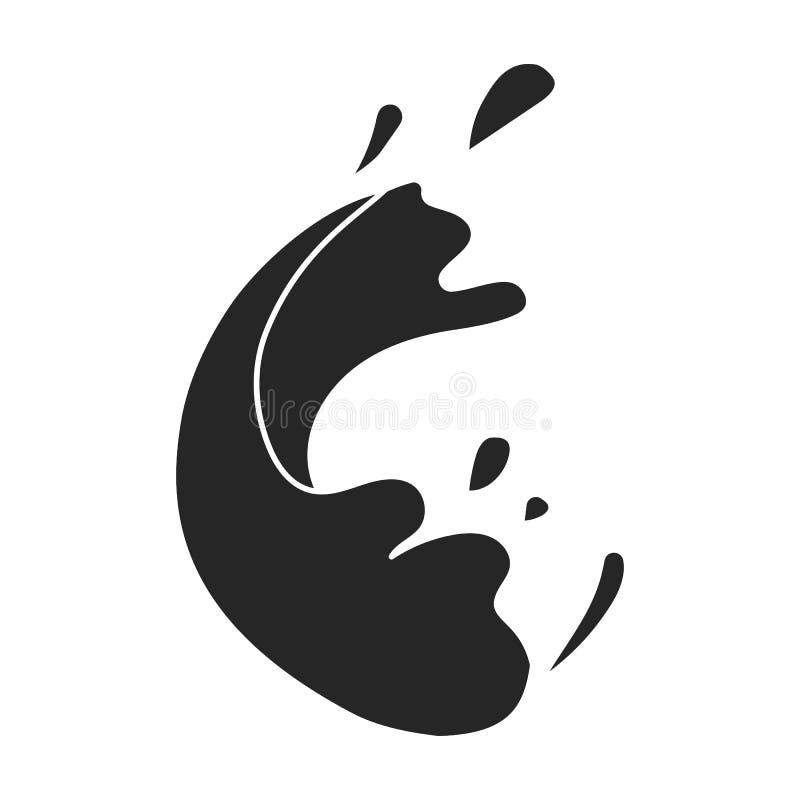 Water Splash Vector Black And White