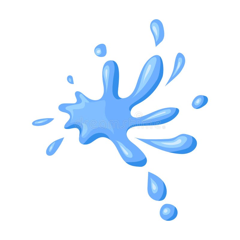 Water Splash Vector Icon.Black Vector Icon Isolated on White Background ...