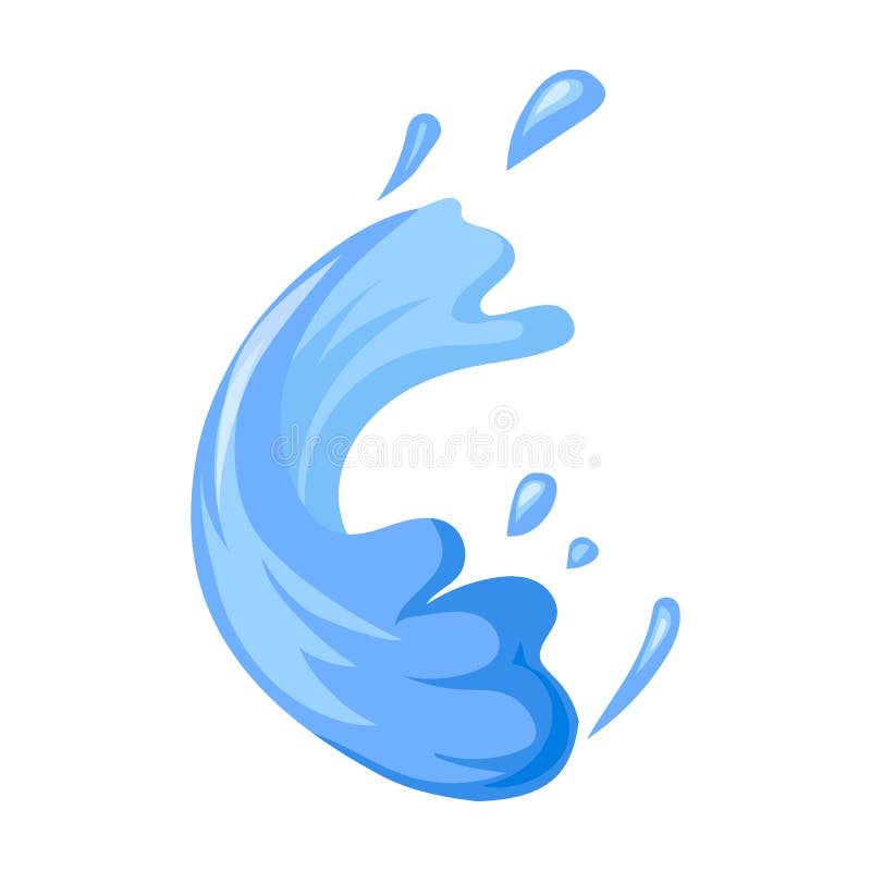 Water Splash Vector Icon.Cartoon Vector Icon Isolated on White ...