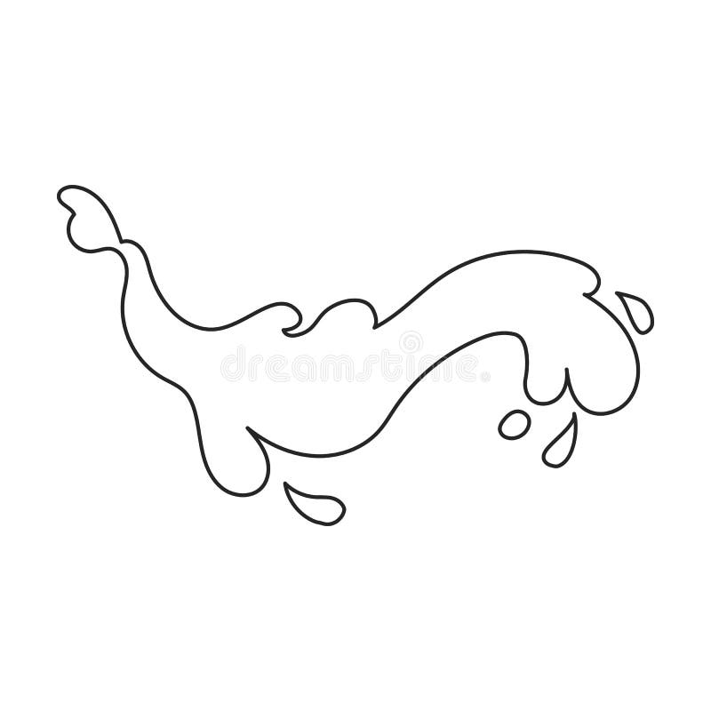 Water Splash Vector Black And White